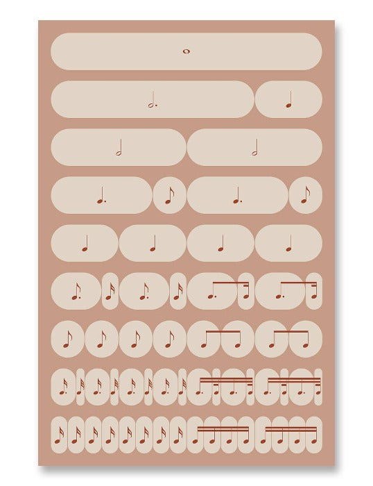 Music Rhythm Note Value Poster | Beat Breakdown | Pink – Gliss Prints
