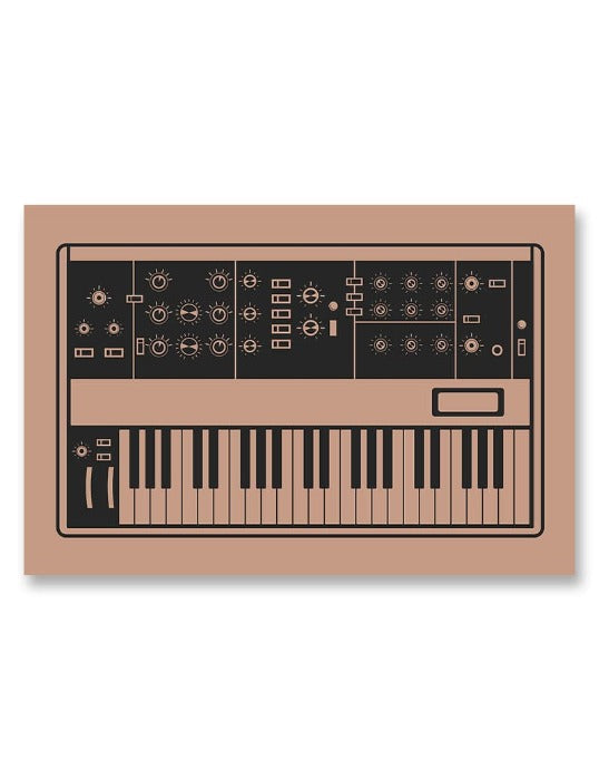Synthesizer Poster | Inspired by Minimoog, Pink – Gliss Prints