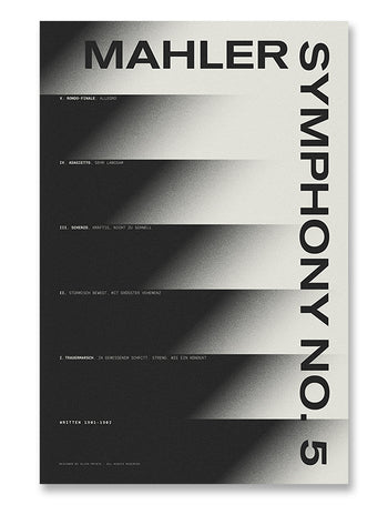 Gustav Mahler's Symphony No. 5 Classical Music Concert Poster – Gliss ...