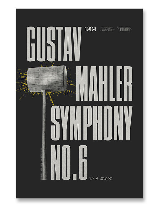 Gustav Mahler Symphony No. 6 Concert Poster – Gliss Prints