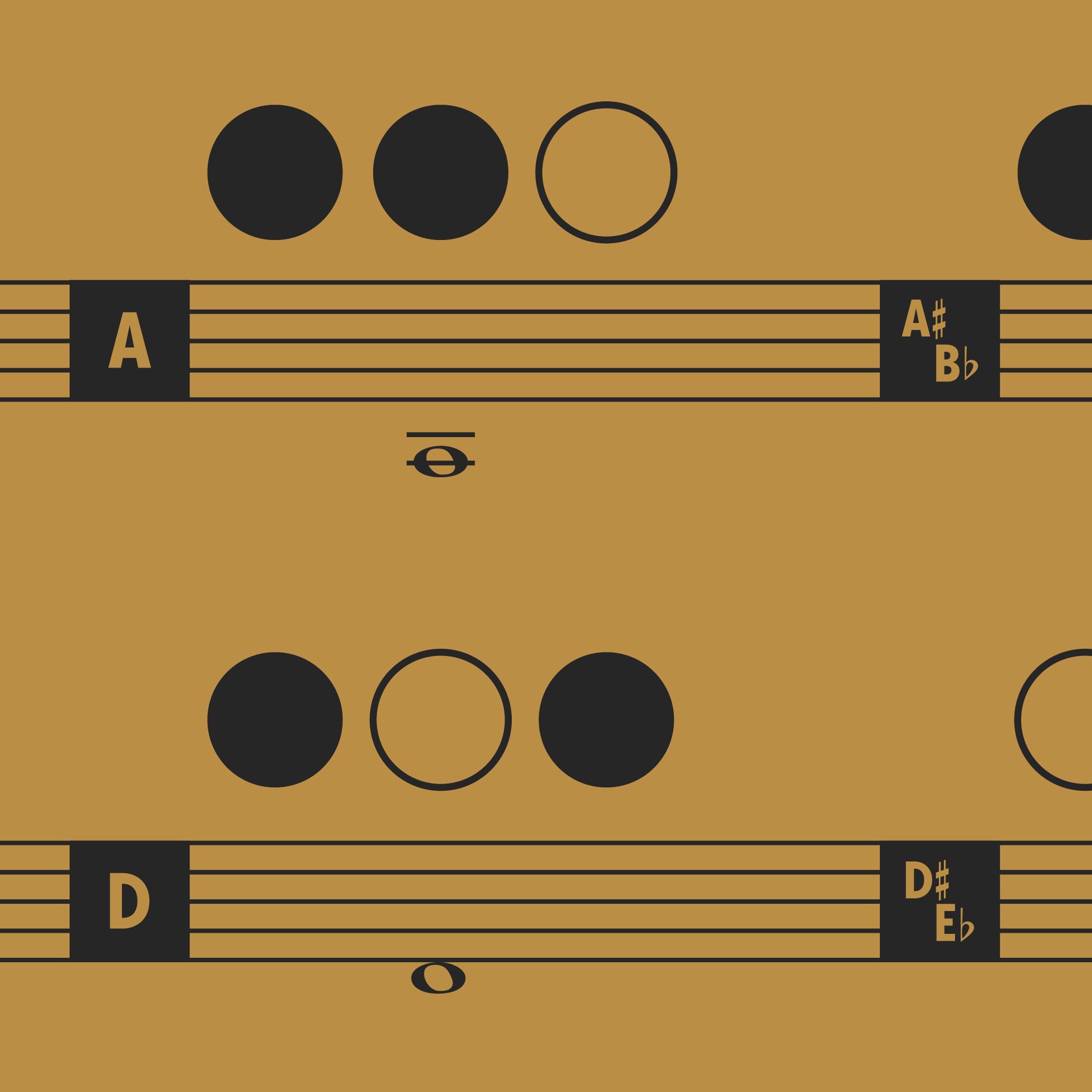 Trumpet Fingering Chart, Yellow – Gliss Prints