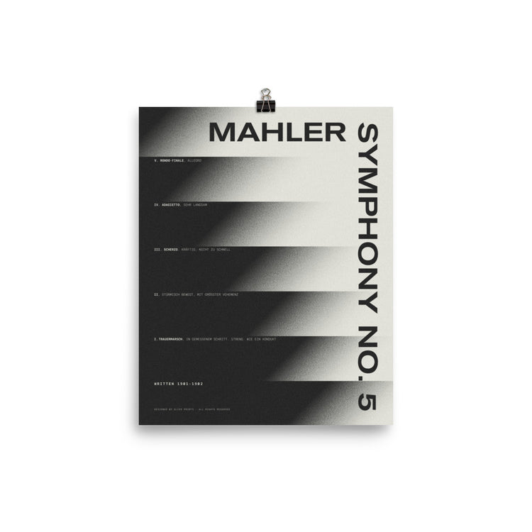 Gustav Mahler's Symphony No. 5 Classical Music Concert Poster – Gliss ...
