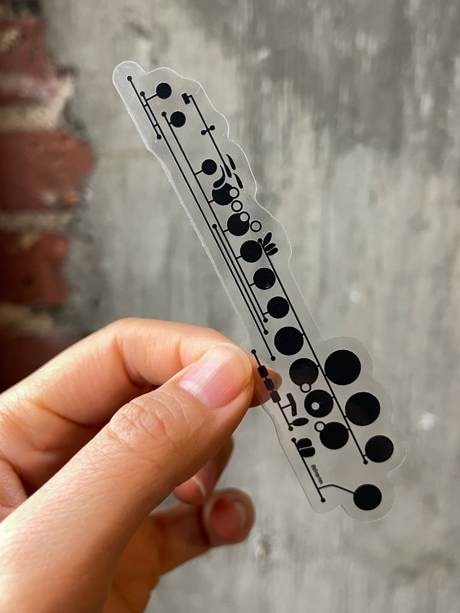 Saxophone Keys Clear Sticker – Gliss Prints