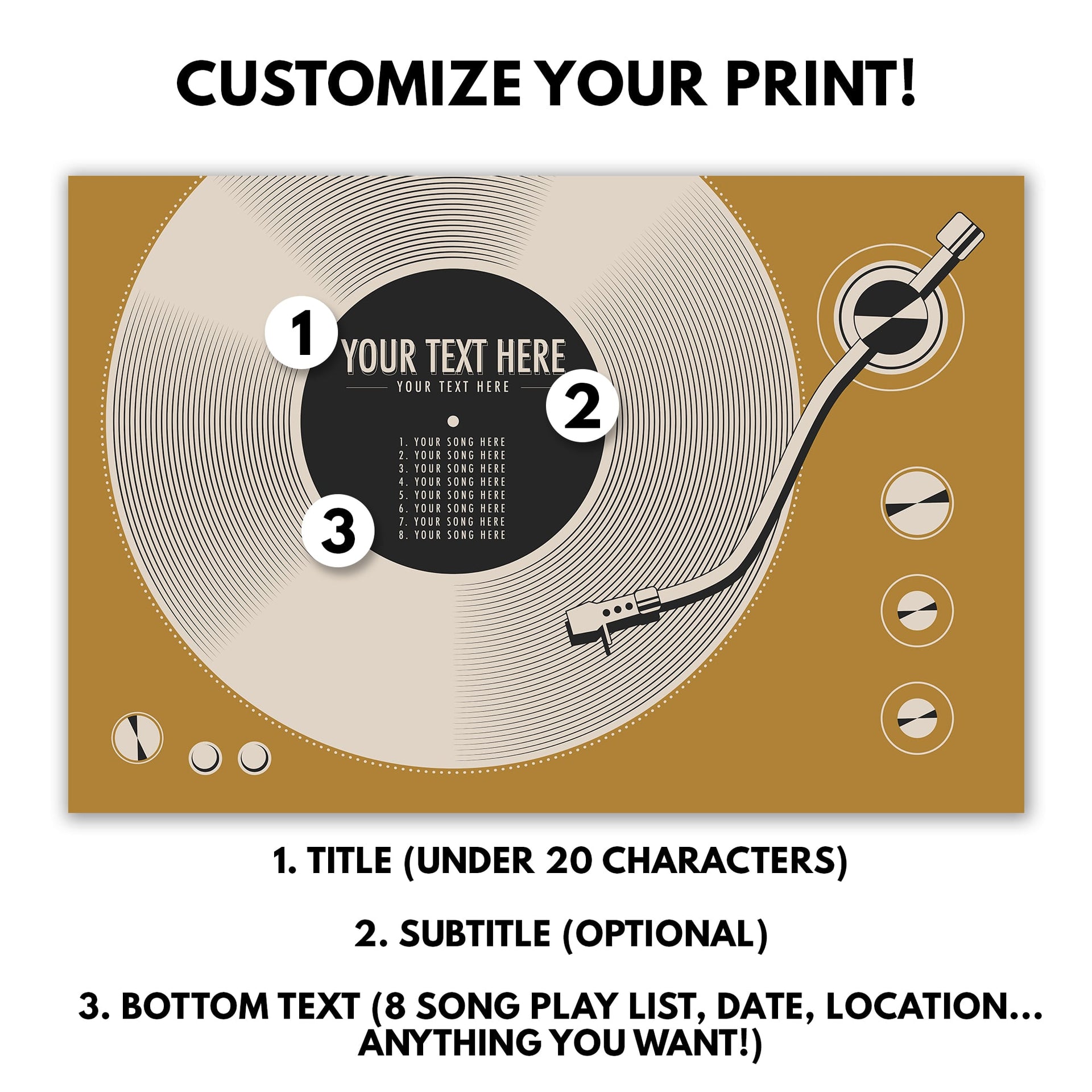 CUSTOM VINYL RECORD POSTER – Gliss Prints