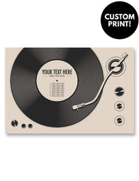 Custom Vinyl Record Poster | Personalized Print, Cream – Gliss Prints
