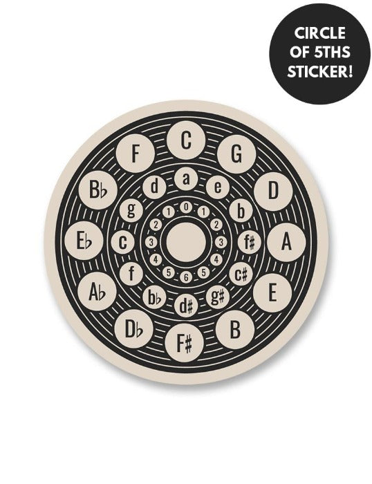 Circle of Fifths Sticker, Cream – Gliss Prints