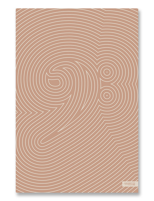 Bass Clef Poster, Striped Pattern Pink – Gliss Prints